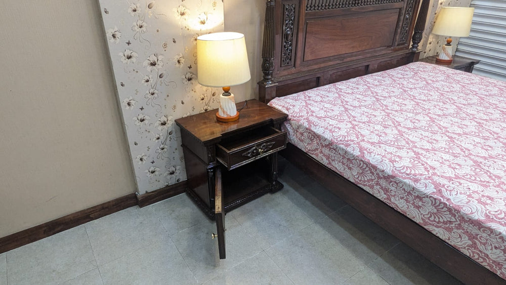 Solid Sheesham Wood King Size Bed Set – thegaragesalepk