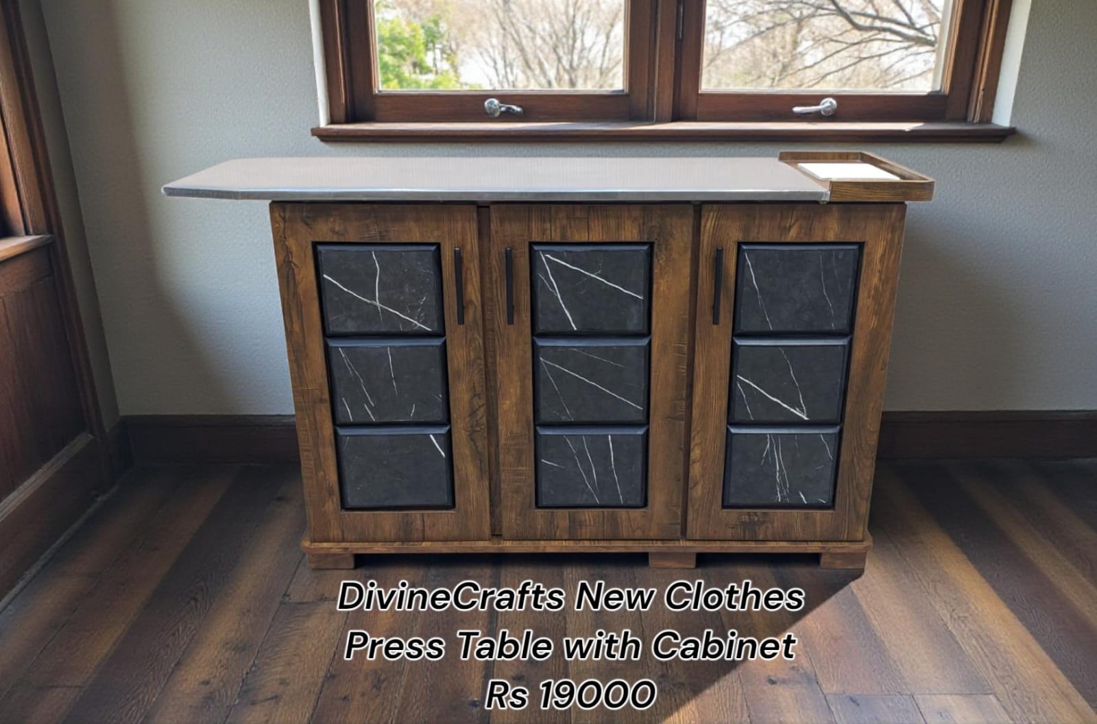 Divinecrafts New 3 Door Iron Table – thegaragesalepk