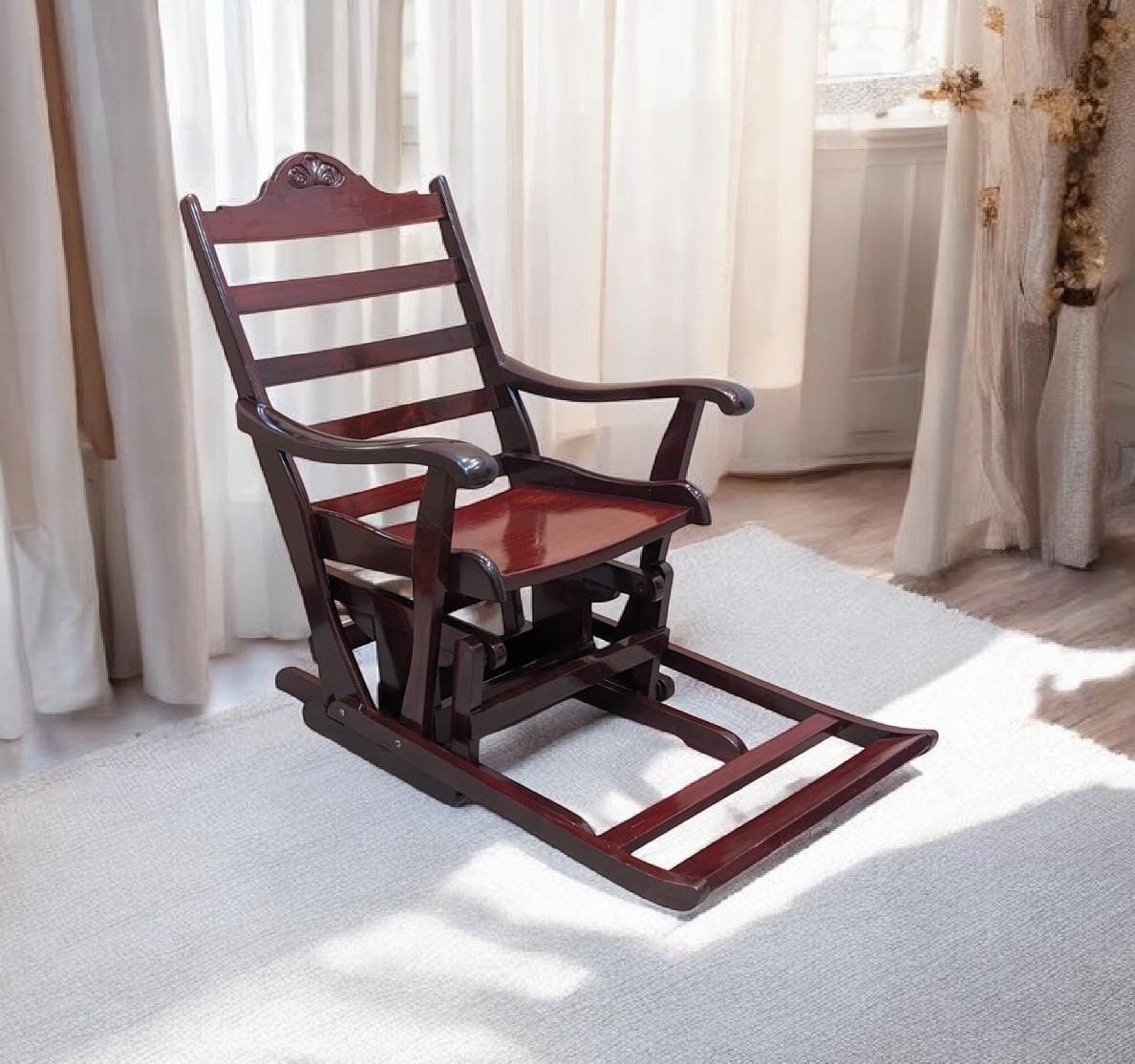 Imported Solid Rose Wood Rocking Chair – thegaragesalepk