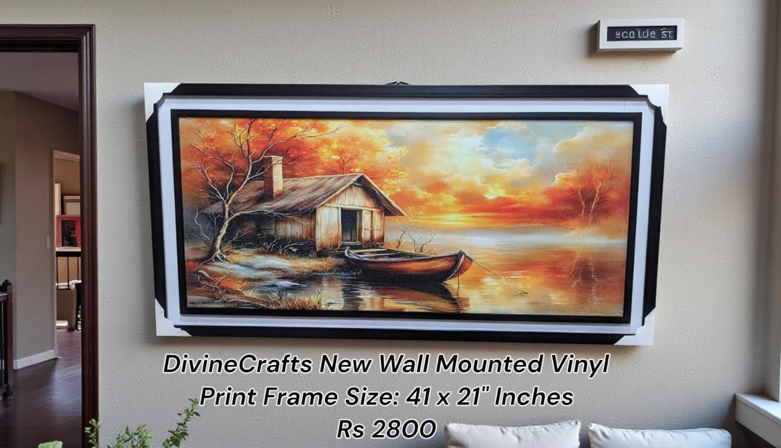 New Wall Mounted Frame Serene Lakeside Cabin – thegaragesalepk